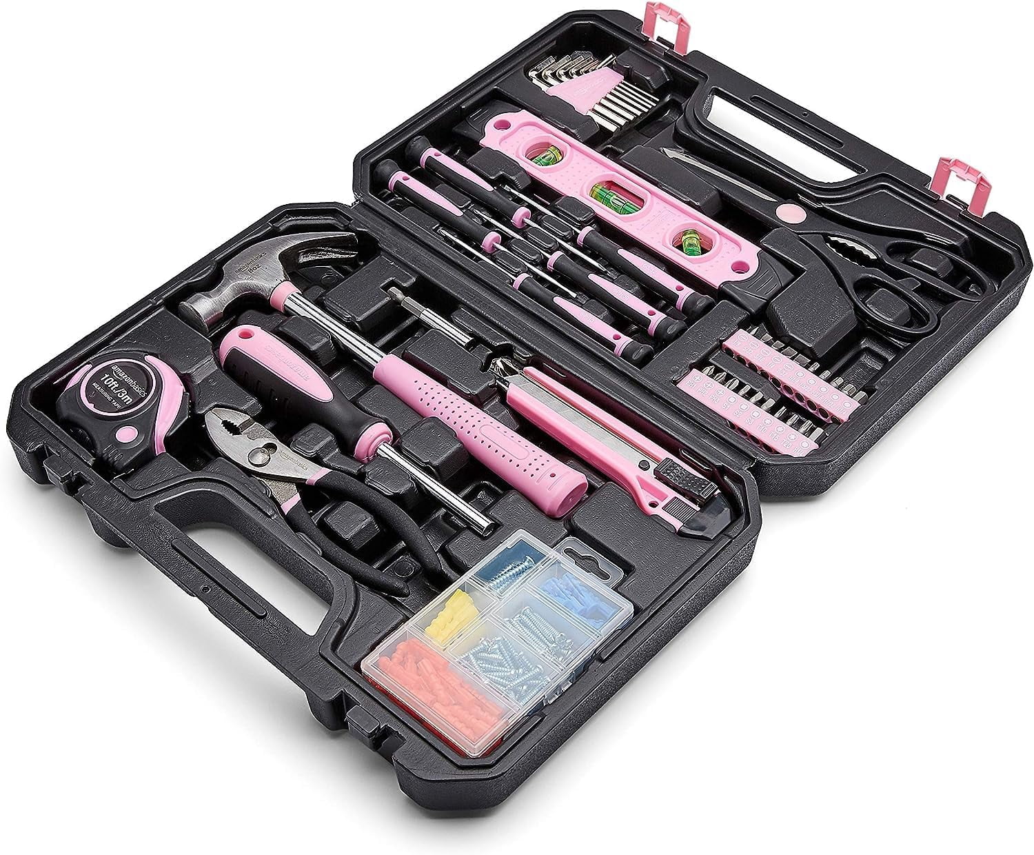 142 Piece Household Tool Kit With Storage Case Turquoise 13.39 x 9.25 x ...