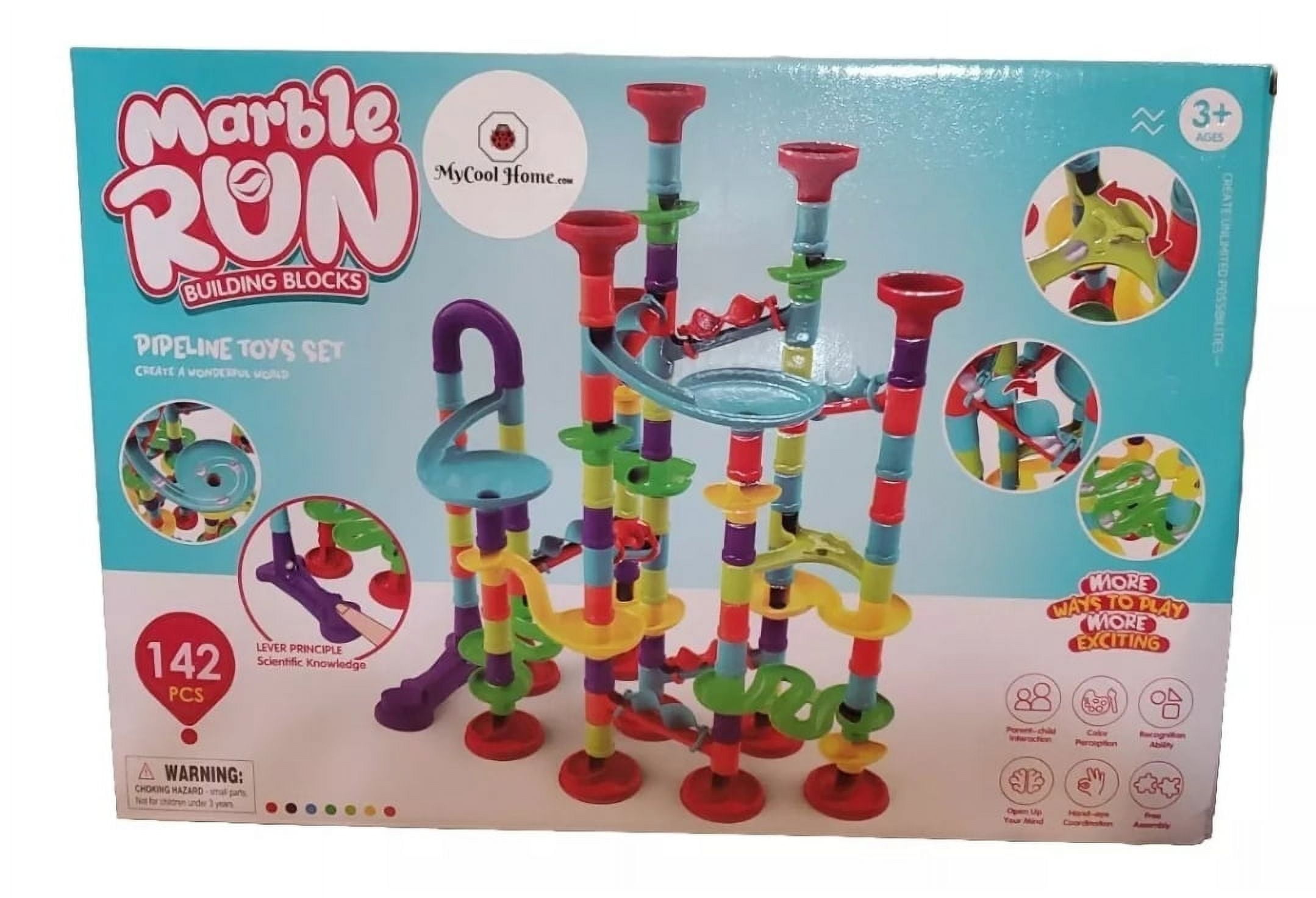 MyCool Home 142 Piece Marble Run STEM Toy Set - Walmart.com
