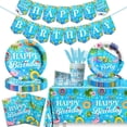 142 Pieces Pool Birthday Party Supplies - Summer Pool Tableware Set ...
