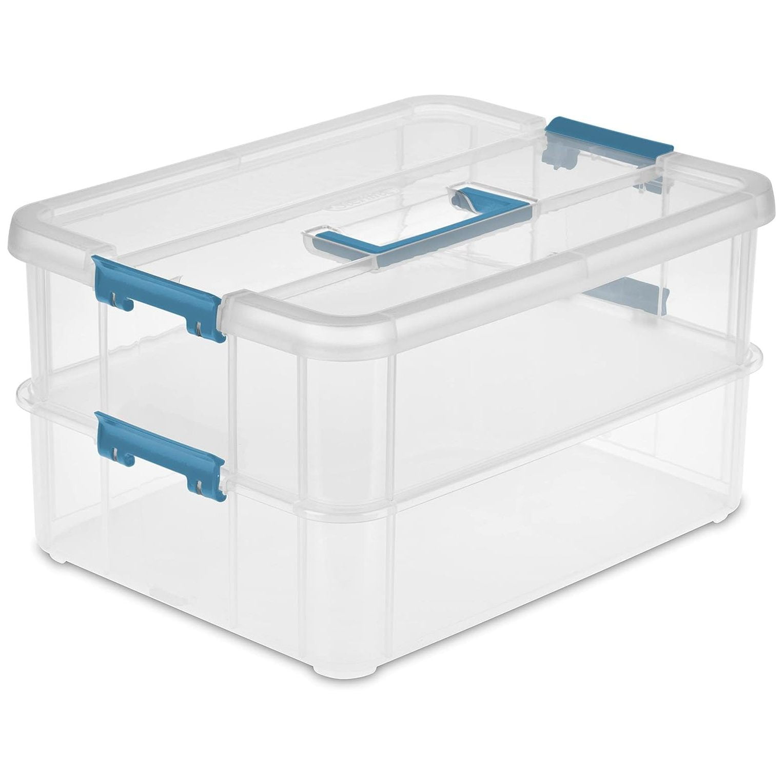 14228604 Stack & Carry 2 Layer Handle Box, 1 - Pack - Walmart.com