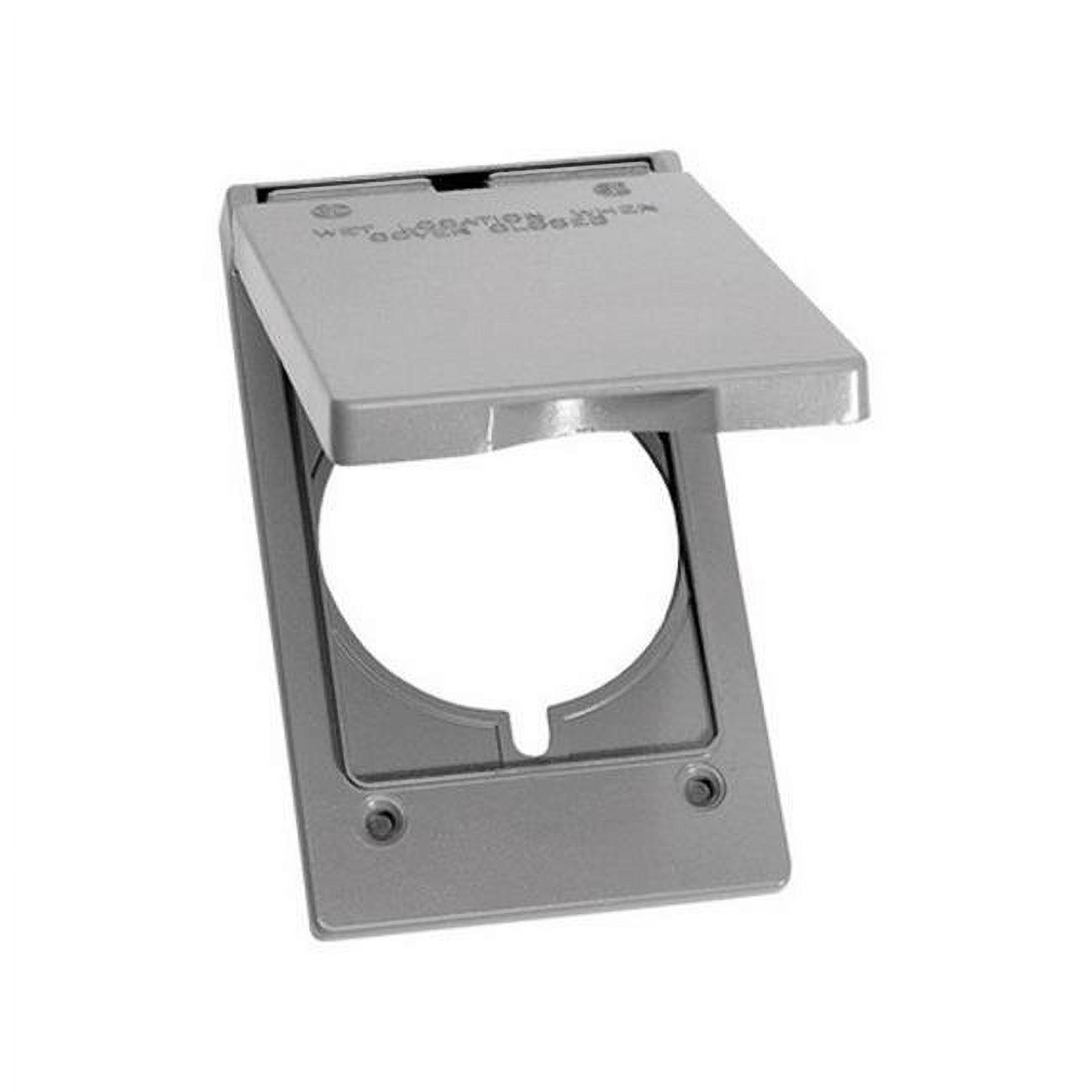 14244 Gray 1 Gang Round Receptacle Vertical Cover - Walmart.com
