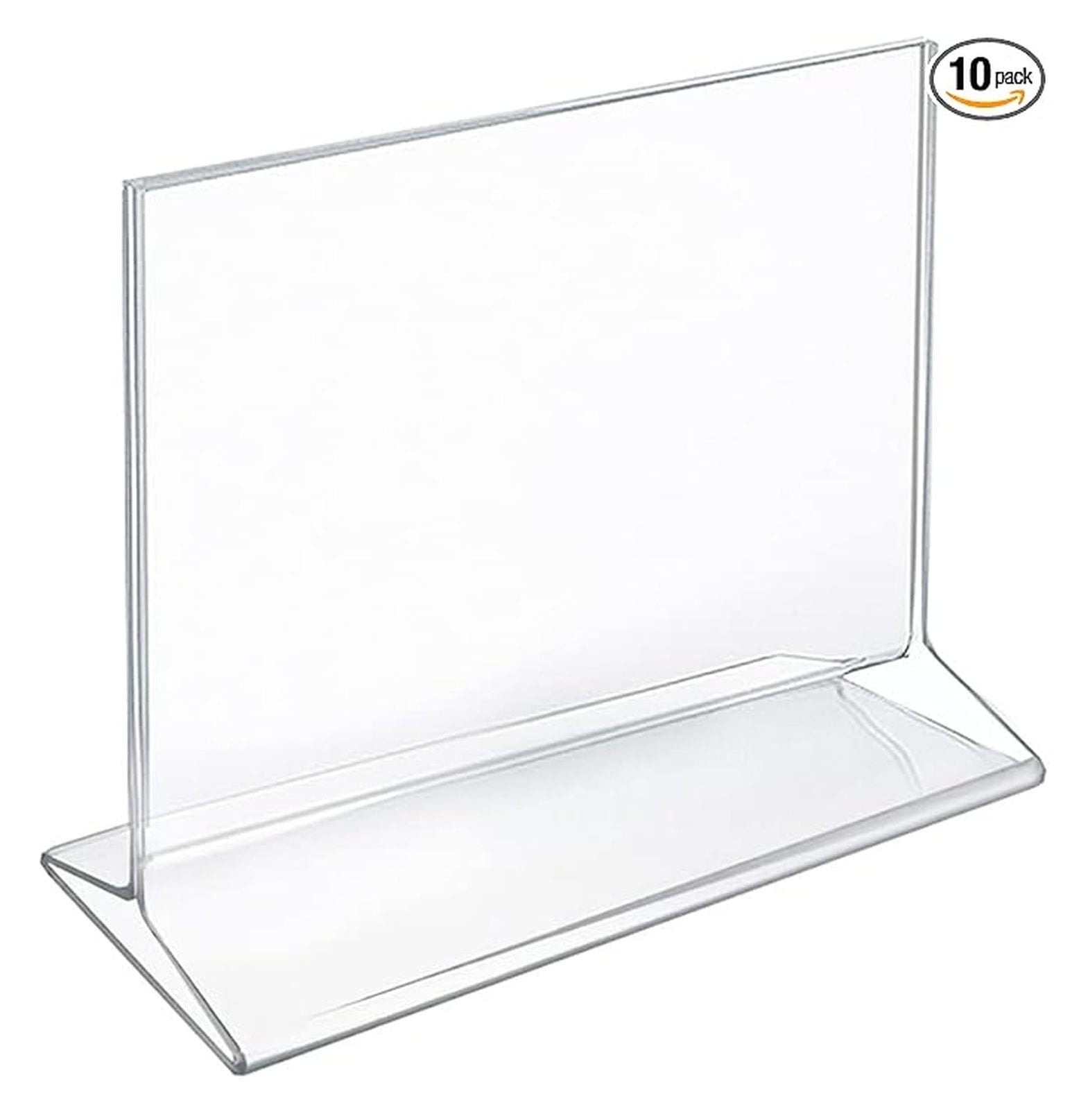 142708 6-Inch Width by 5.5-Inch Height Top-Load Acrylic Sign Holder, 10 ...