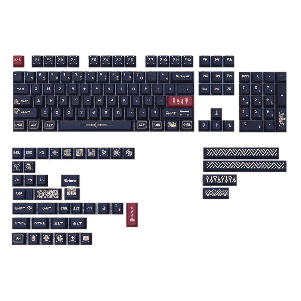 142Key Ancient Ruins Theme Keycap Set PBT Dye Sublimation Original ...