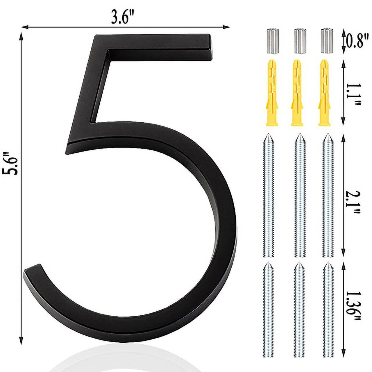 142mm Floating Exterior House Numbers Modern Number Signs on the Door ...