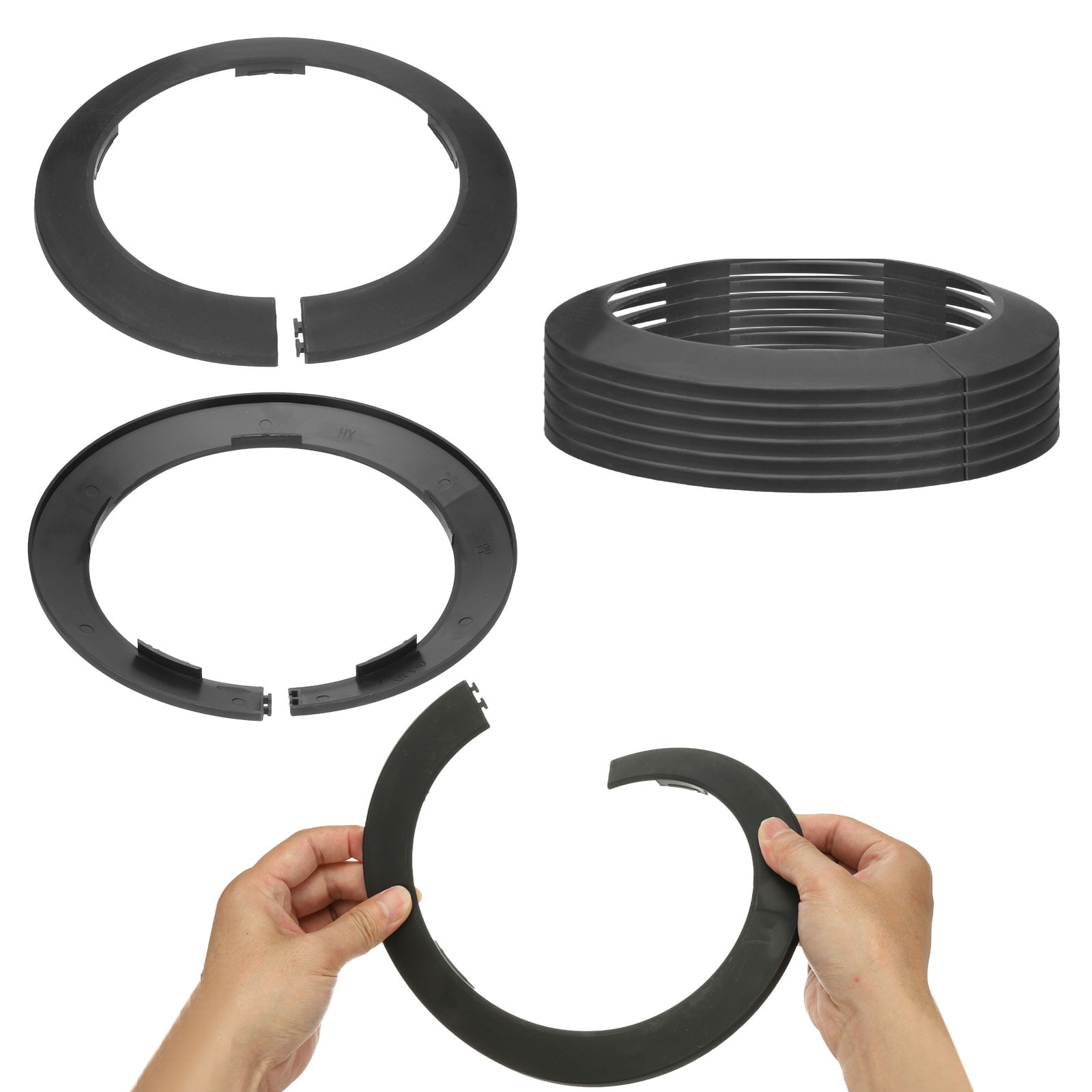 142mm Plumbing Cover Plates, 9 PCS Wall Split Flange Pipe Cover ...