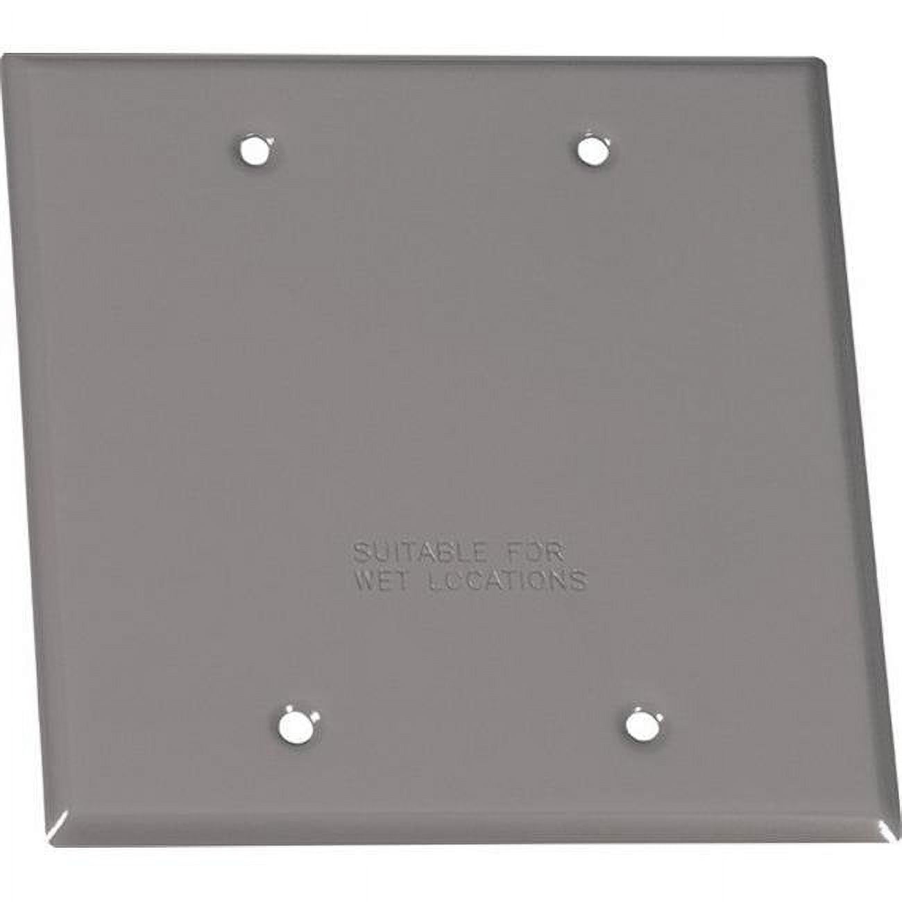 14340 2 Gang Gray Weatherproof Blank Cover - Walmart.com