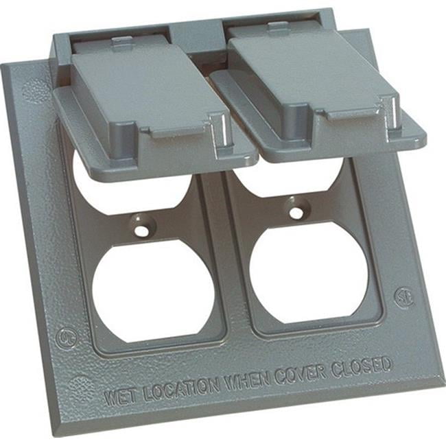 14345 2 Gang Gray Weatherproof Duplex Receptacley - Walmart.com