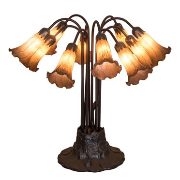 Meyda Lighting 22"H Blue Pond Lily 10 LT Table Lamp - Walmart.com