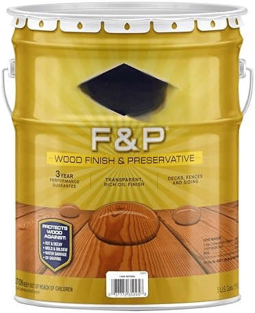 14395 F&P Oil Based Wood Preservative, 5 Gal Container, Bristle Brush ...