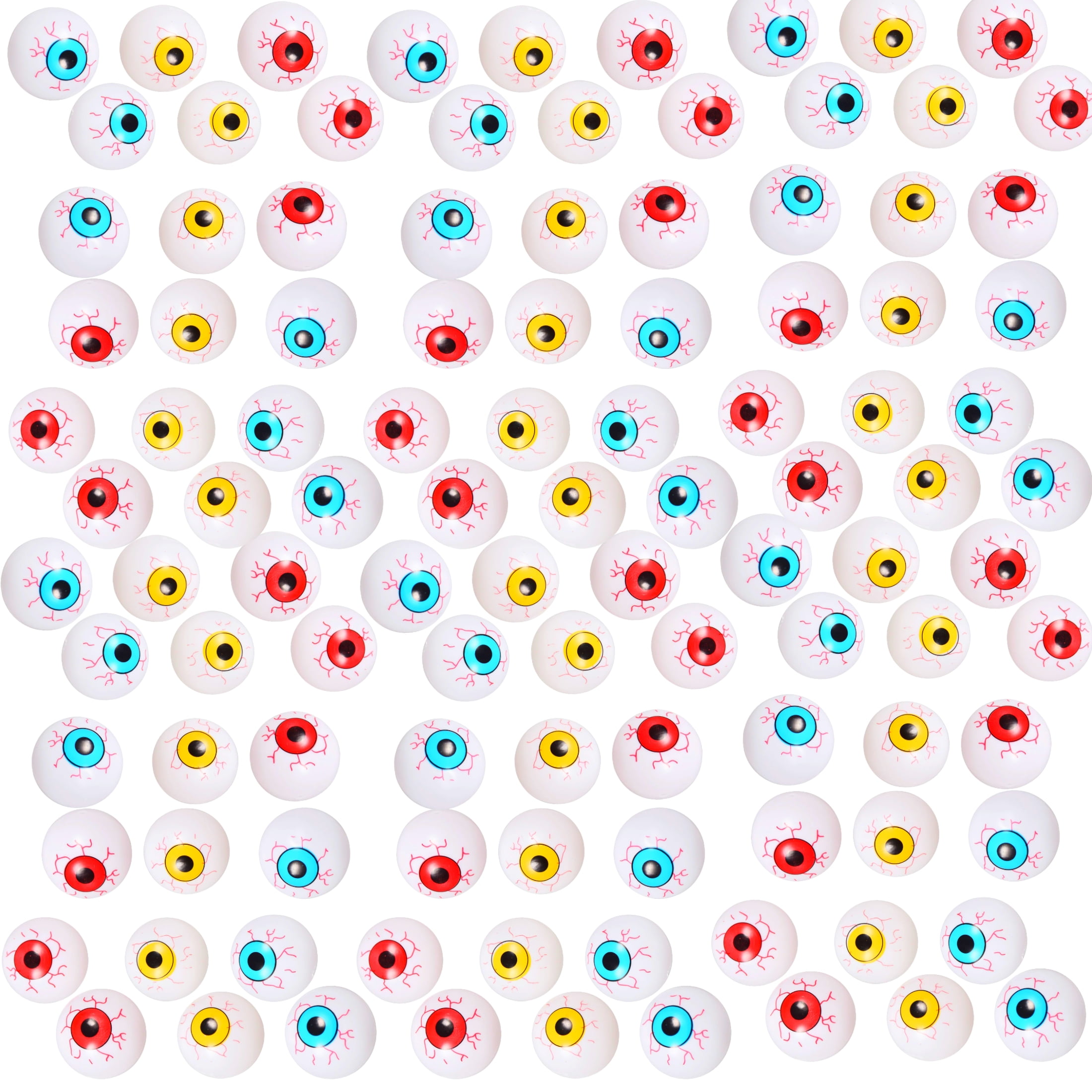 (144) Halloween Plastic Eyeballs Scary Ping Pong Balls, 1.38in Assorted ...