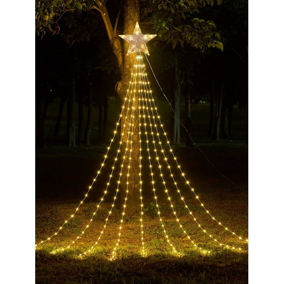 144-LED Icicle & Star String Lights (2.2m), Creates Magical Indoor ...