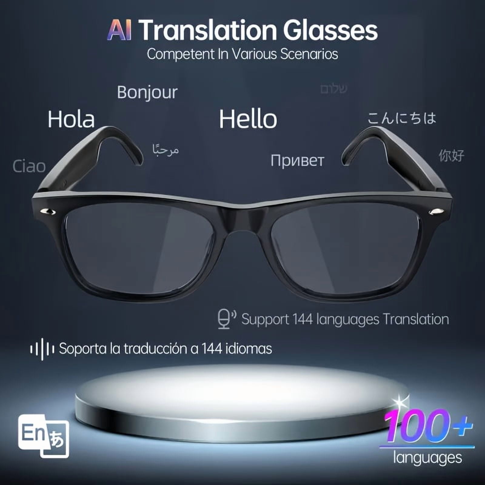 144 Language Translation, Blue Light Filtering, Polarized Lenses, Low Latency Audio, Built-in ...