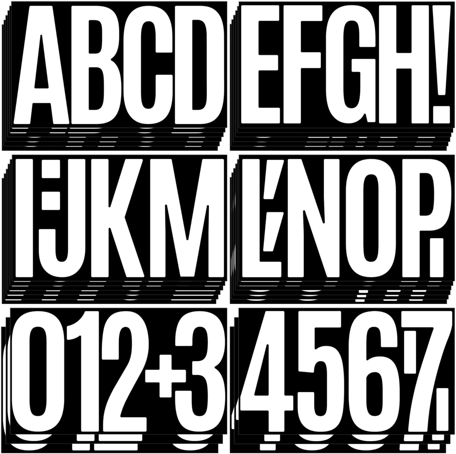 144 PCS Letter Stickers Large Mailbox Numbers and Letters,Big Font Self ...
