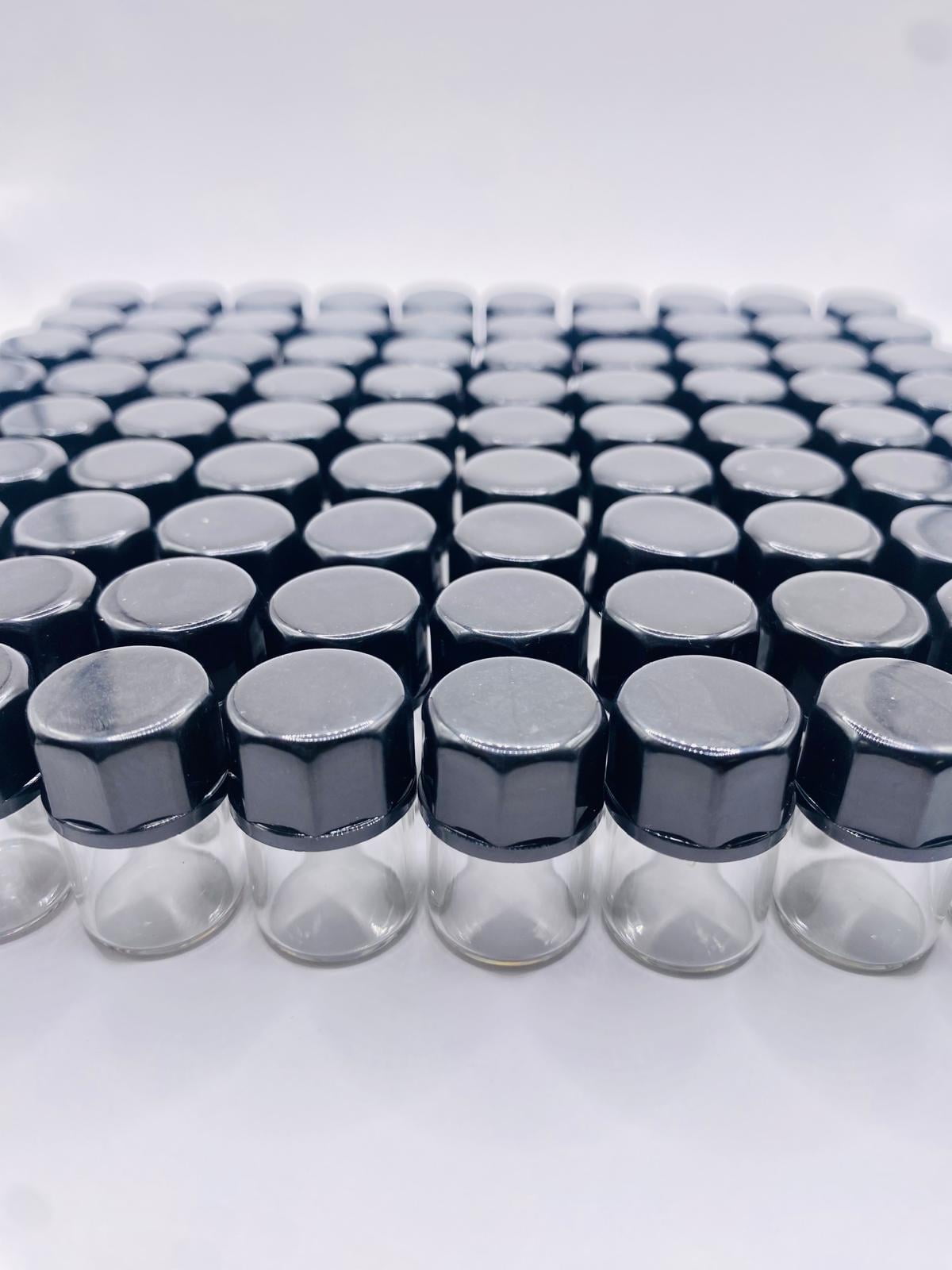 [144 Pack] 2 ml Glass Vials, High Grade Borosilicate Glass Empty Vials ...