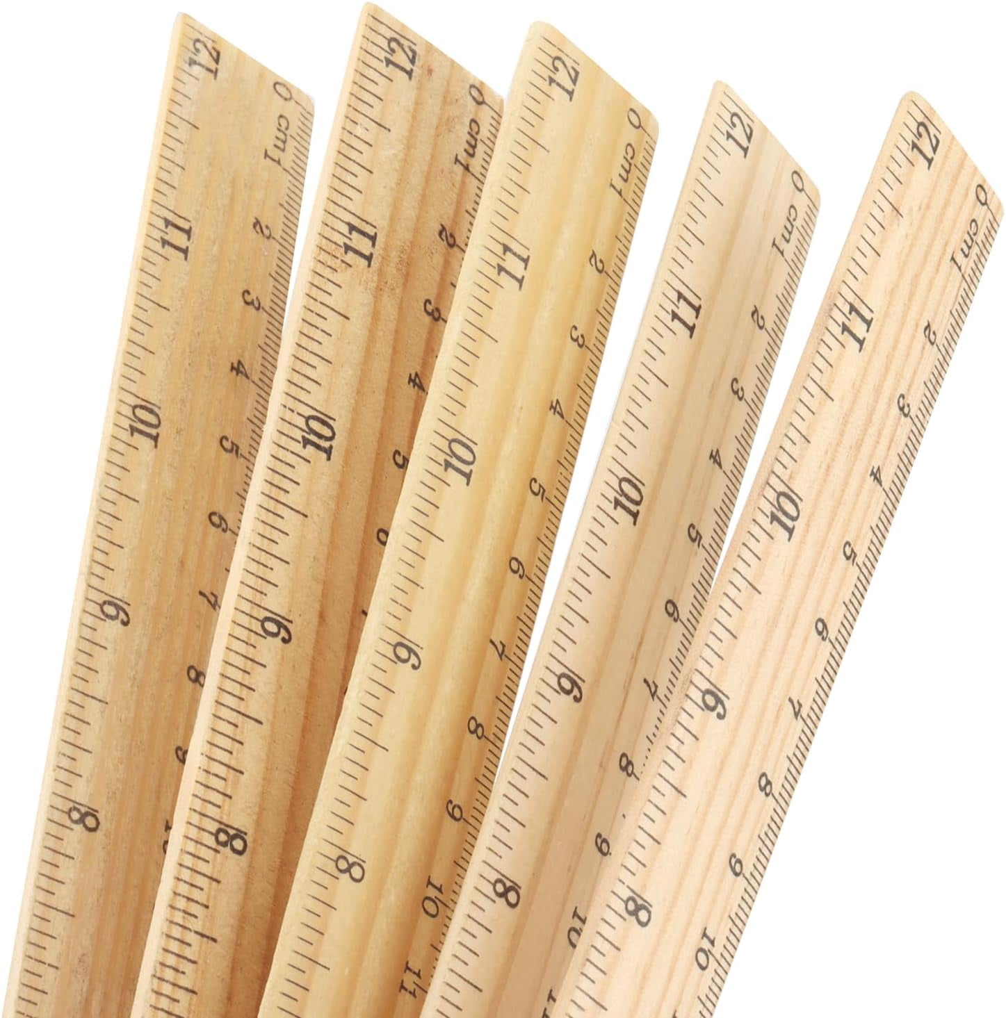 144 Pack Wooden Ruler, 12 Inch Straight, 30cm Metric Wood With ...