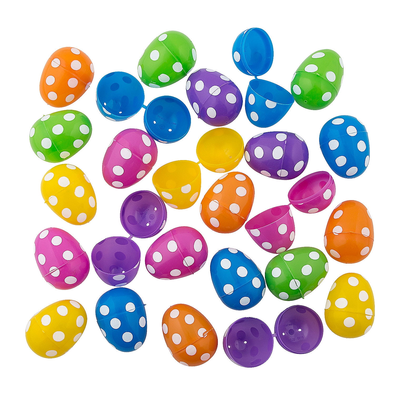 144 Pc Bright Polka Dot Easter Eggs - Party Supplies - 144 Pieces ...