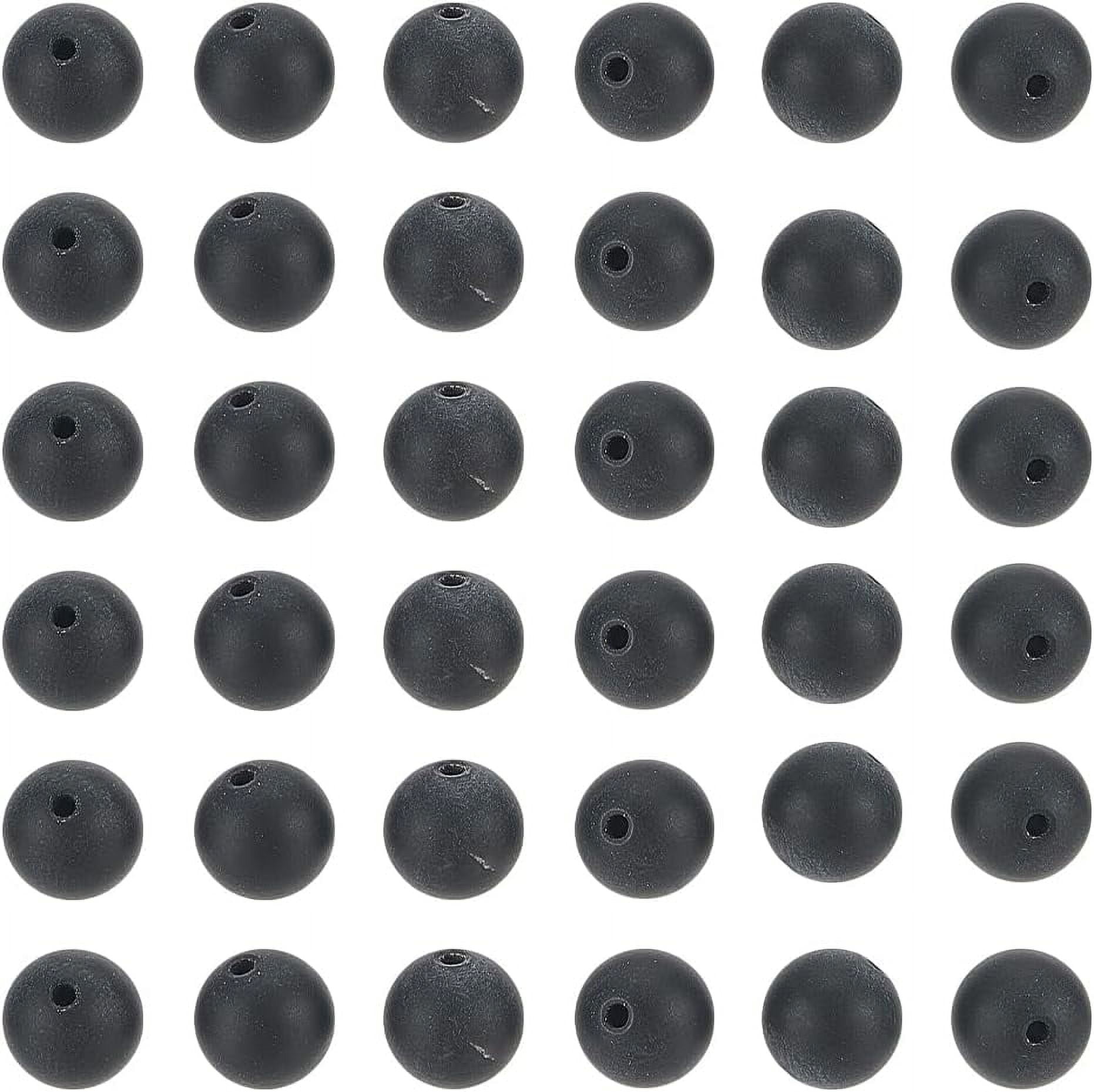 144 Pcs 3 Strands Natural Black Agate Beads Black Gemstone Beads ...