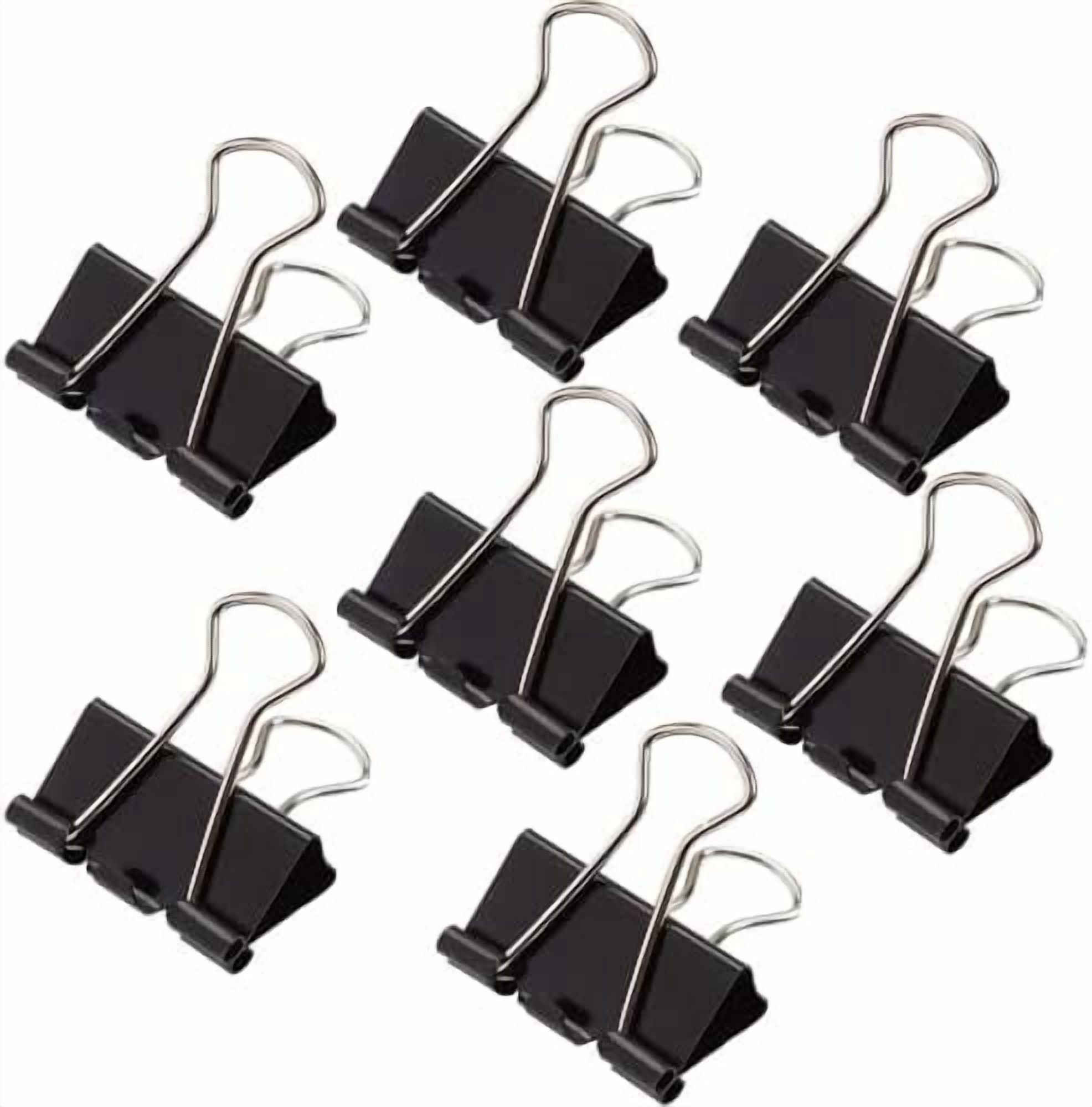 144 Pcs Binder Clips 1 Inch, Black Medium Paper Clamps for Office ...