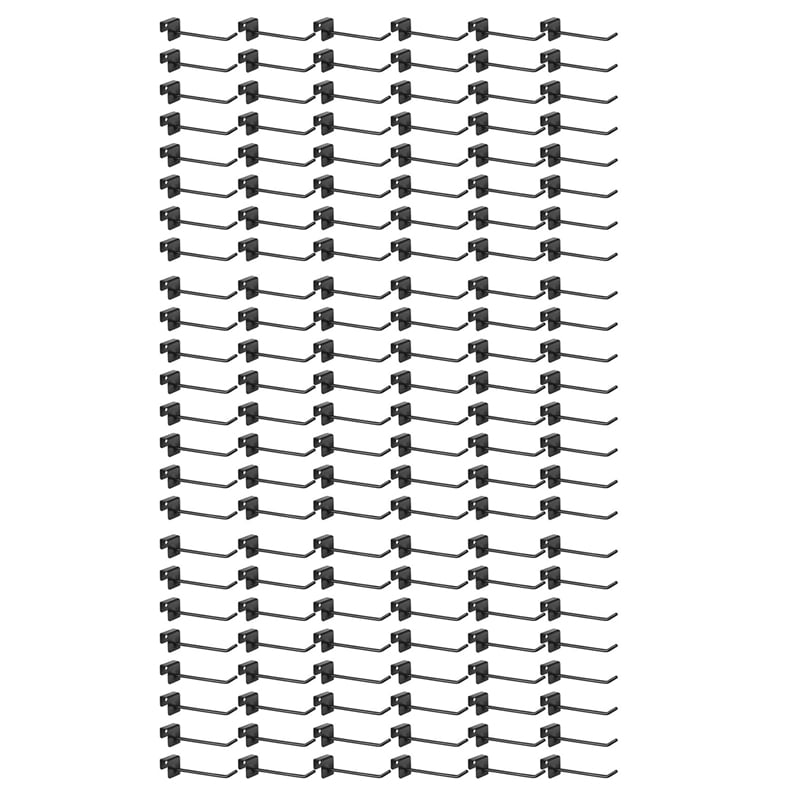 144 Pcs Gridwall Hooks 4 Inch Black Metal Panel Hook Hanger Square Tube ...