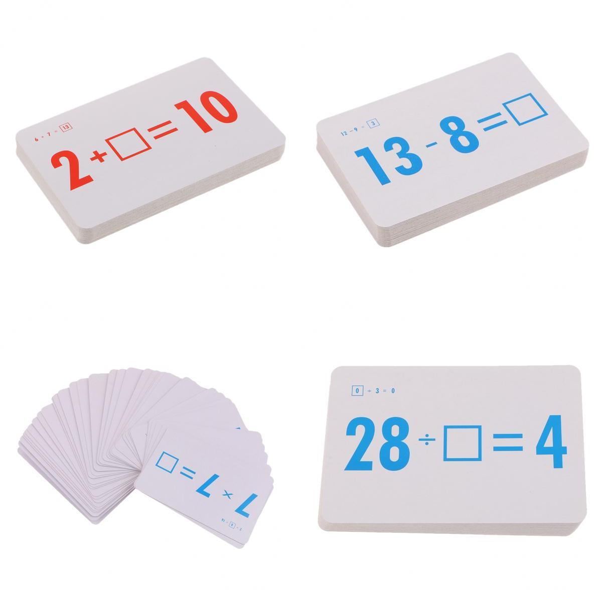 144 Pcs Math Flash Cards Subtraction Addition Division & Multiplication ...