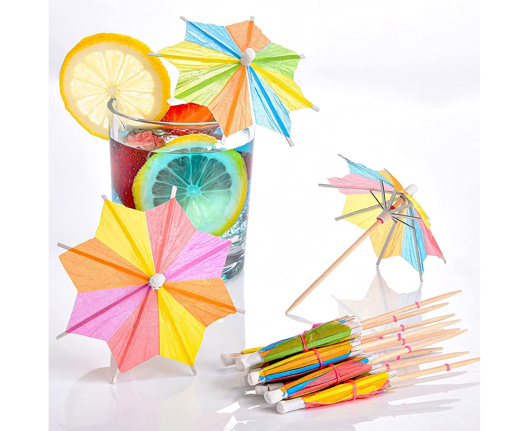 144 Pieces Umbrellas Cocktail Umbrella Drink Picks Octagonal Star ...