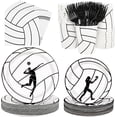 144 Pieces Volleyball Party Supplies, Sports Tableware Sets Including ...