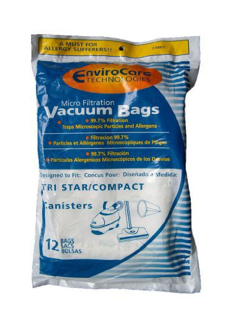 144 TriStar Compact Patriot Allergy Vacuum Bags, Miracle Mate,Airstorm, Patriot, MG1, MG2 ...
