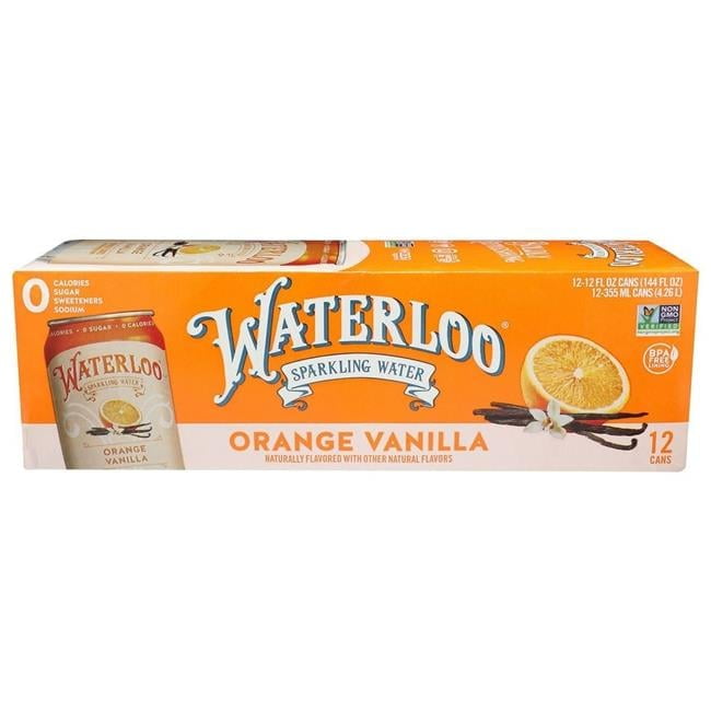 144 fl oz Orange Vanilla Sparkling Water, 12 per Pack - Pack of 2 ...