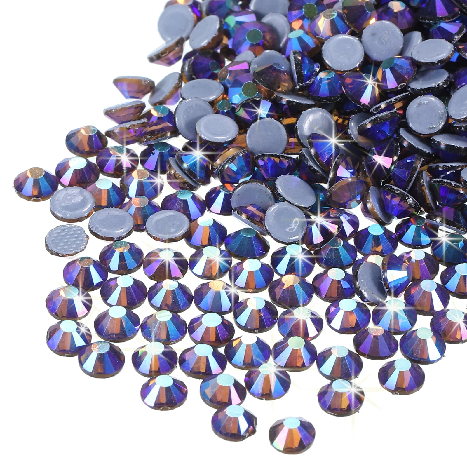 Uxcell Hotfix Rhinestones Flatback Crystal Glass Gems for Craft Clothes ...