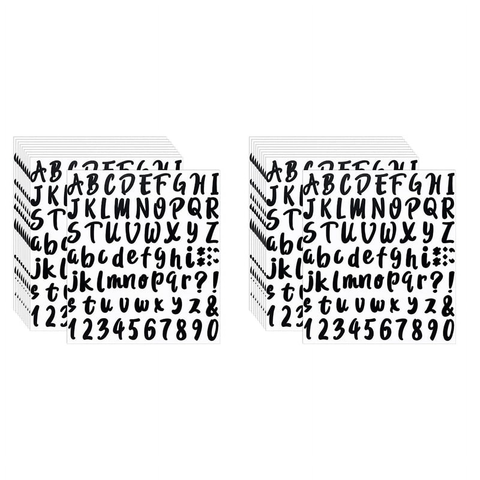 1440 Pieces 20 Sheets Self-Adhesive Vinyl Sticker, Alphabet Letter ...