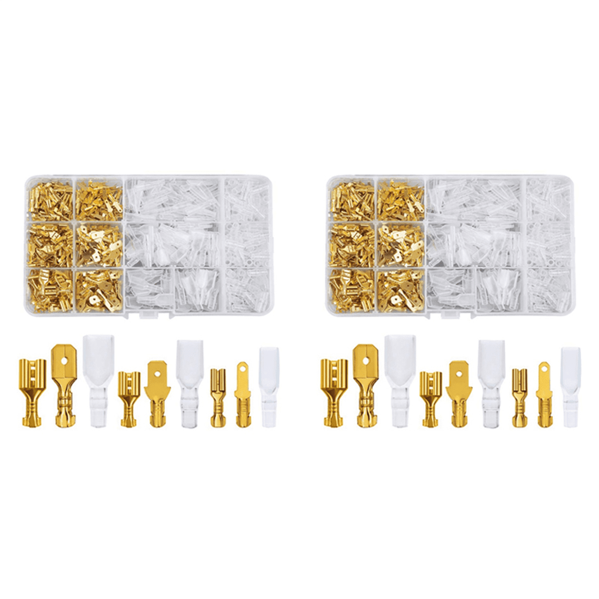 1440 Pieces of 2.8 / 4.8 6.3mm Male and Female Quick Crimping Terminal ...