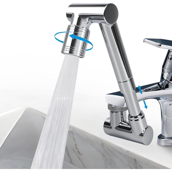1440? Swivel Faucet Extender with 2 Mode Splash, Retractable Rotating ...