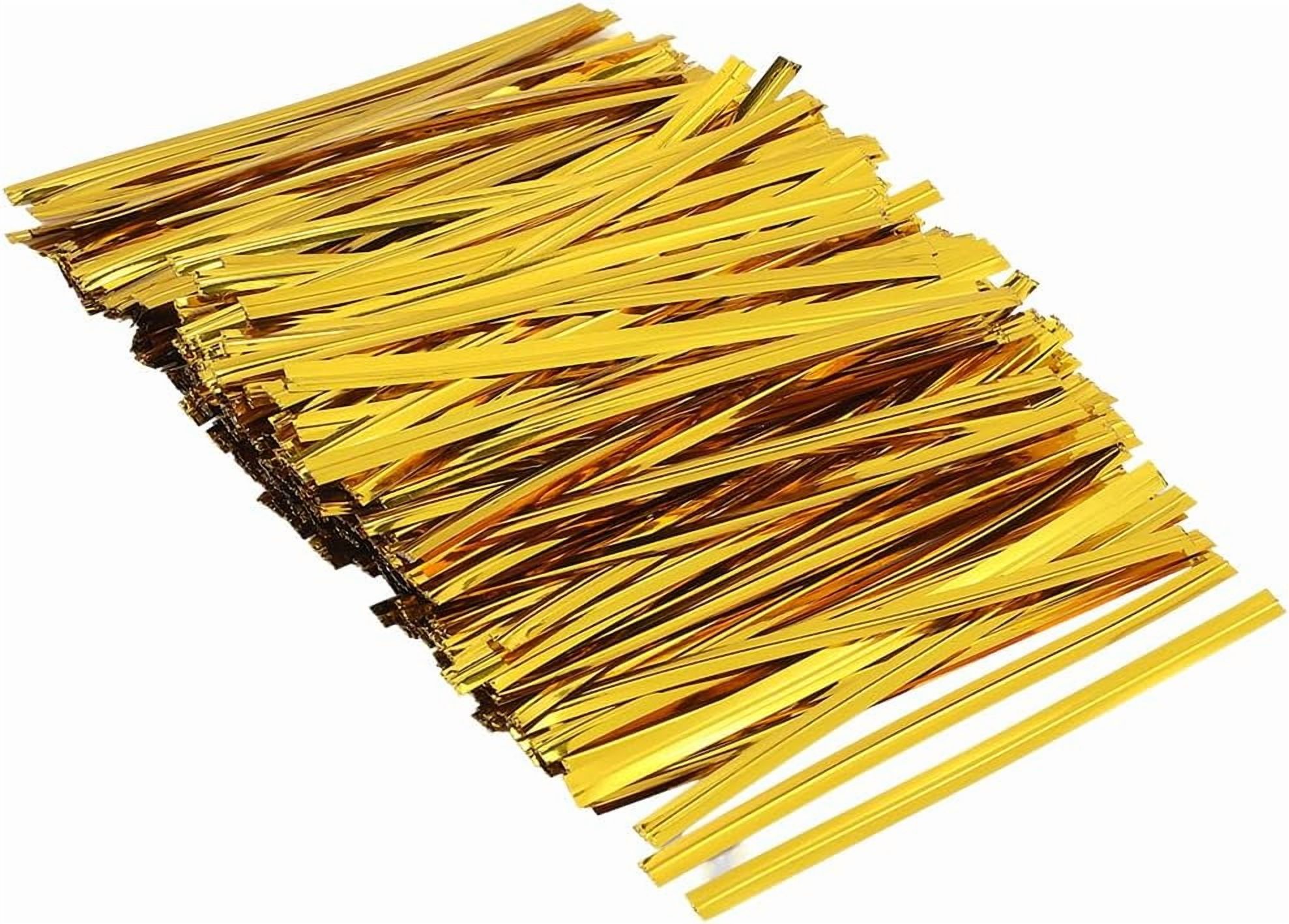 1440Pcs 8CM Gold Candy Bag Twist Ties Wire Bread Coffee Cake Plant ...