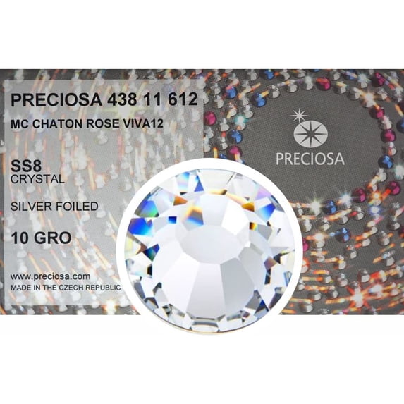 1440pcs ss8 (2.4mm) Clear Crystal, Preciosa Genuine Czech Crystals New ...