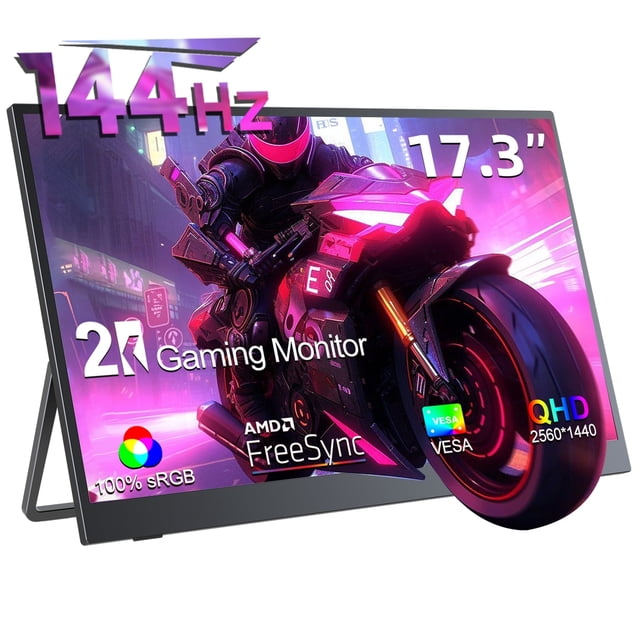 "UPERFECT 144Hz 17.3"" Gaming Monitor, 2K, Portable, HDR FreeSync IPS ...