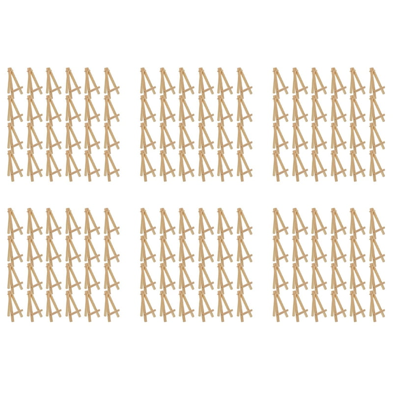 144Pcs 12.7cm Mini Wooden Display Stands, Easels, Table Top Stands ...