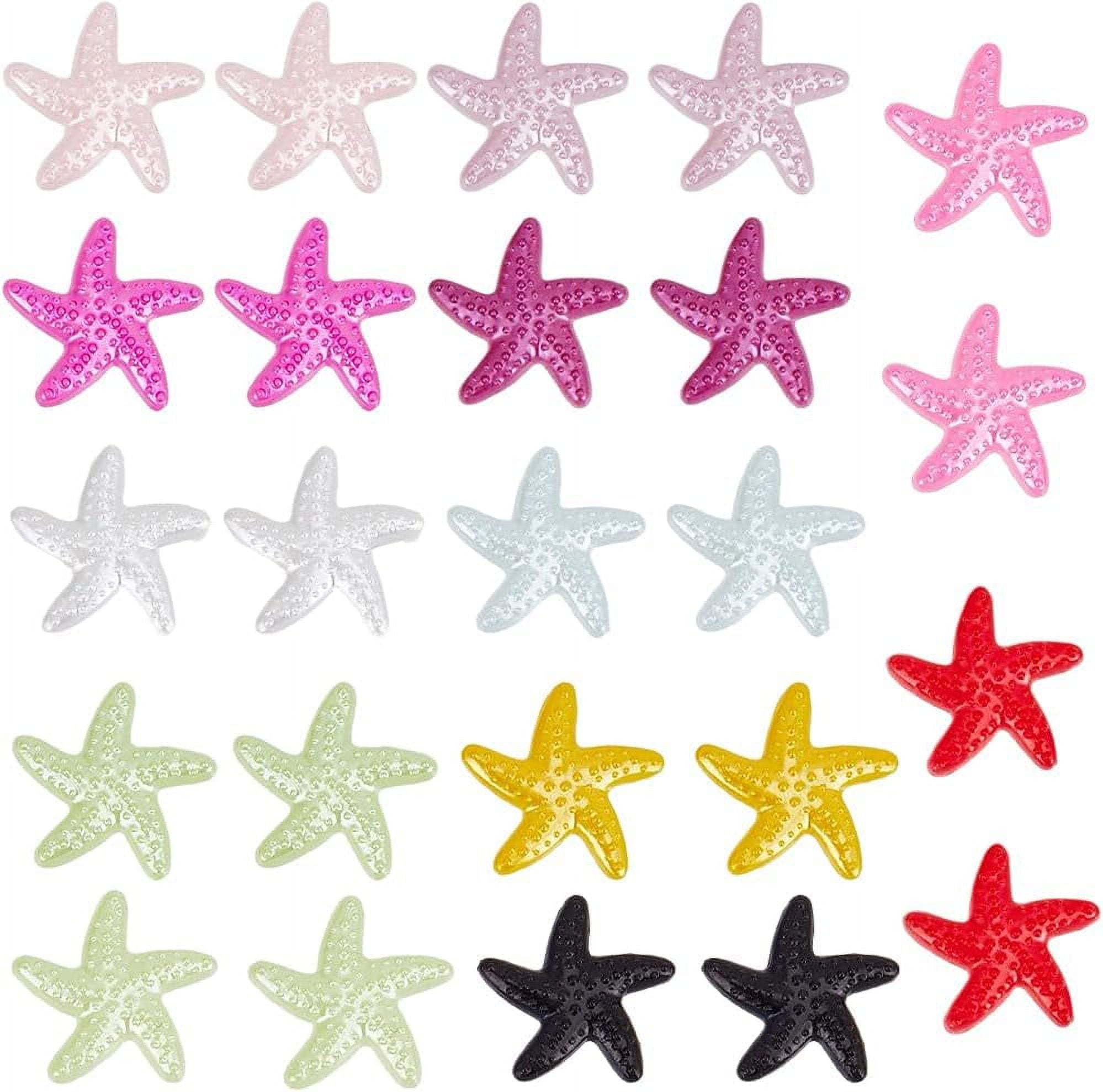 144Pcs 12 Colors Starfish Resin Charms Bulk Ocean Cabochon Mixed Color ...