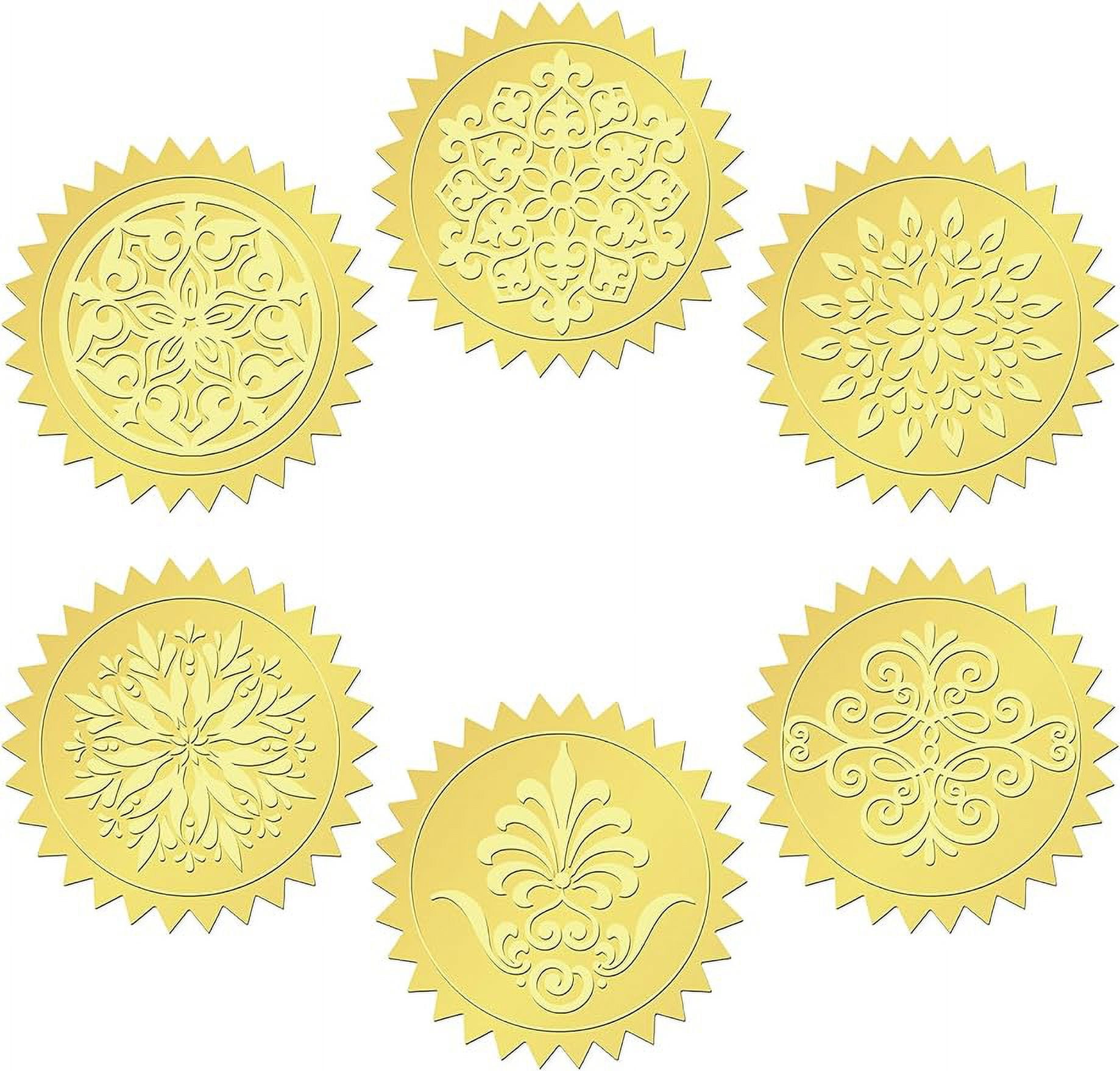 144Pcs Gold Foil Embossed Stickers 2 Inch Butterflies Self Adhesive ...