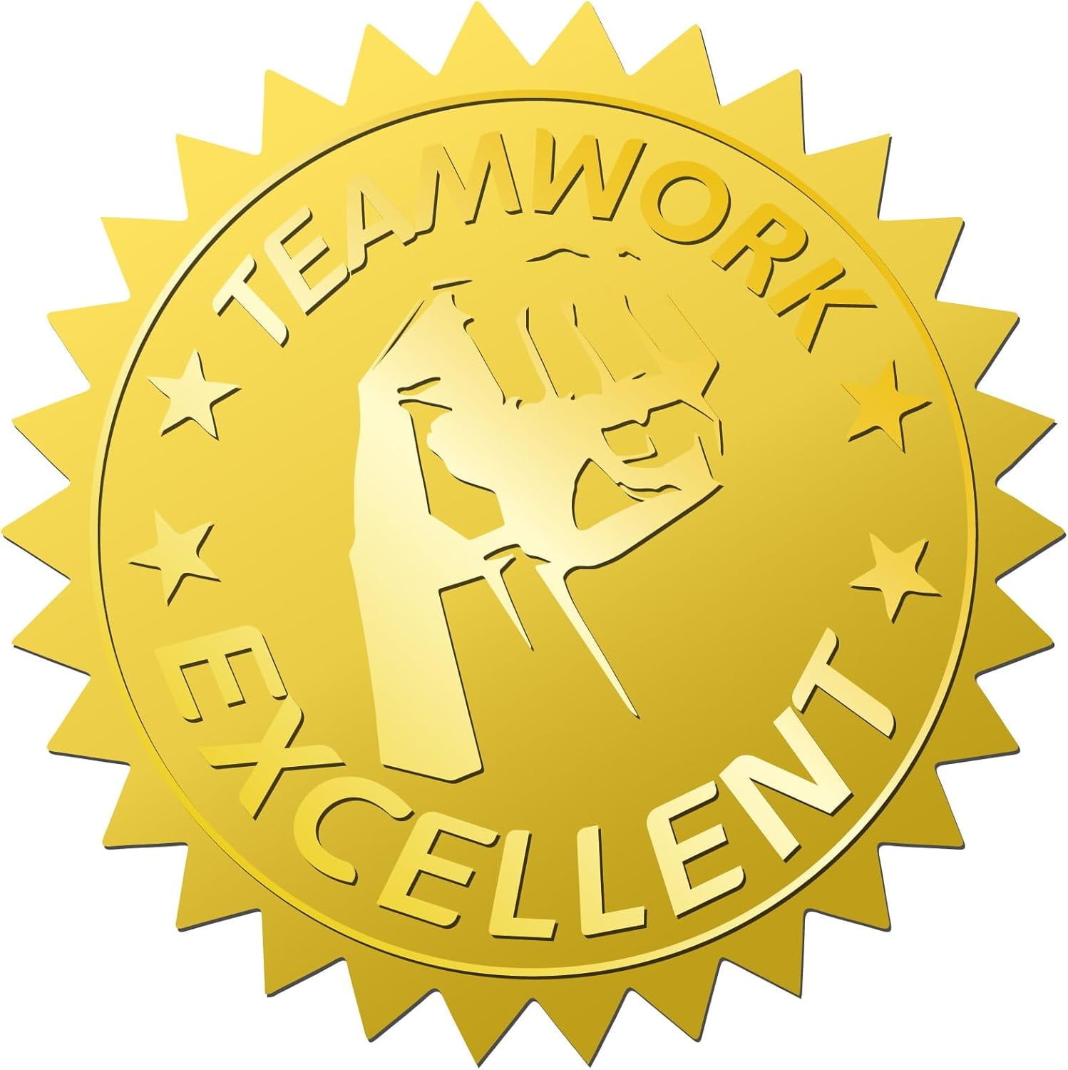 144Pcs Gold Foil Embossed Stickers Excellent 2 Inch Self Adhesive ...