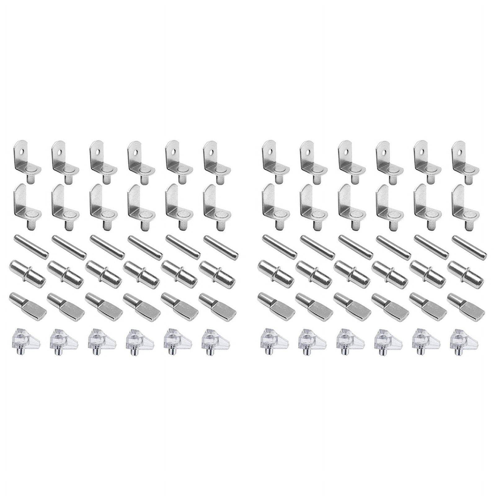 144Pcs Shelf Pegs Support Kit, 6 Styles Pins, Plated Cabinet for ...