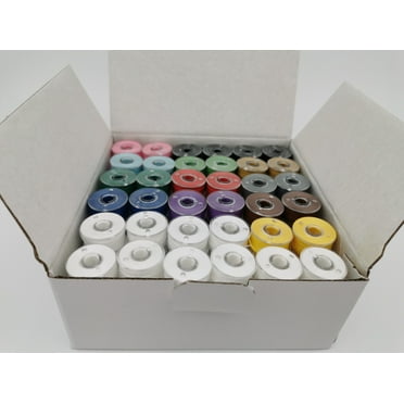 Threadart Prewound Embroidery Bobbins - 144 Count Per Box - Black ...