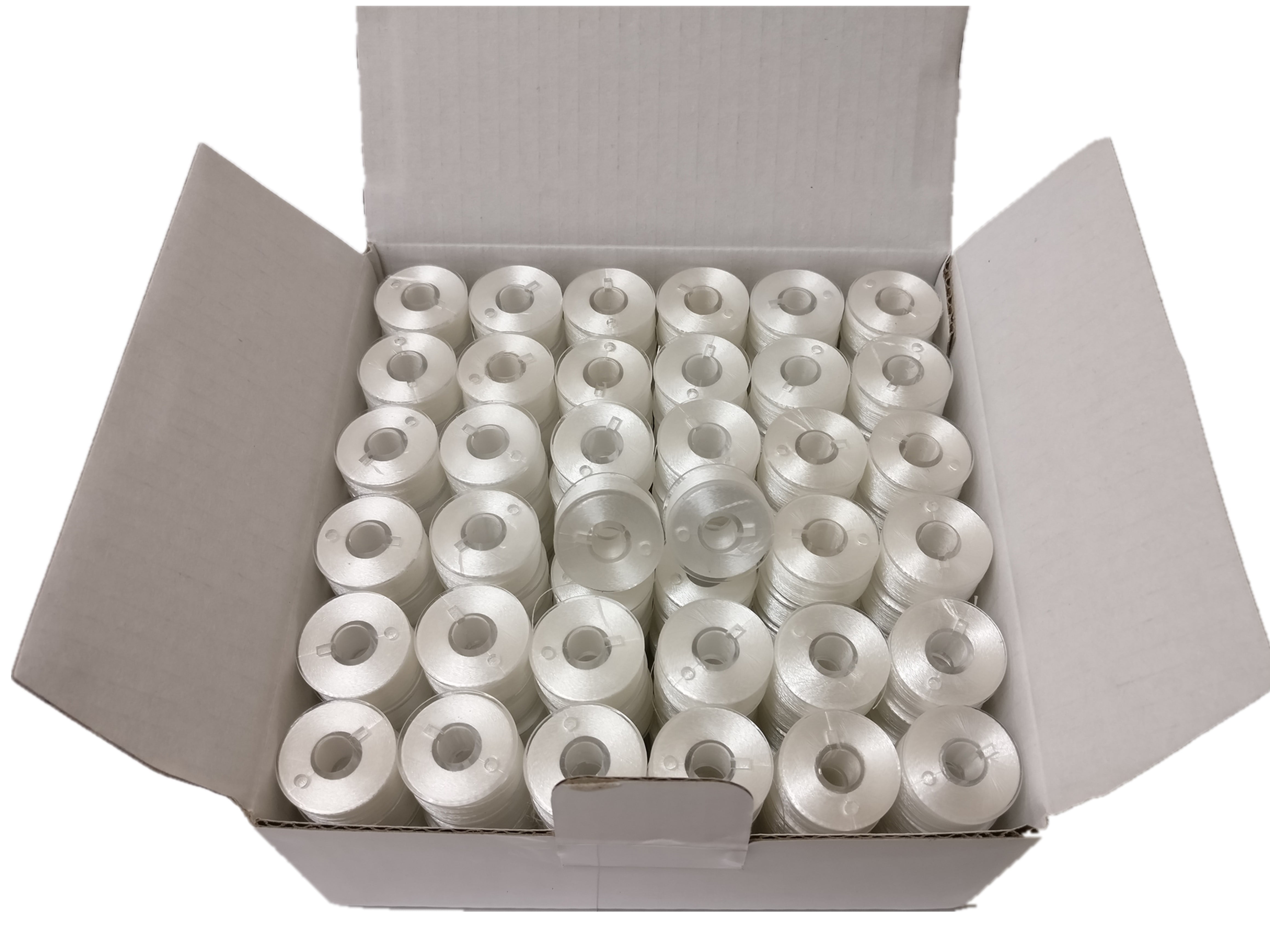 Doublelin White Polyester Prewound Bobbins for Sewing Embroidery ...