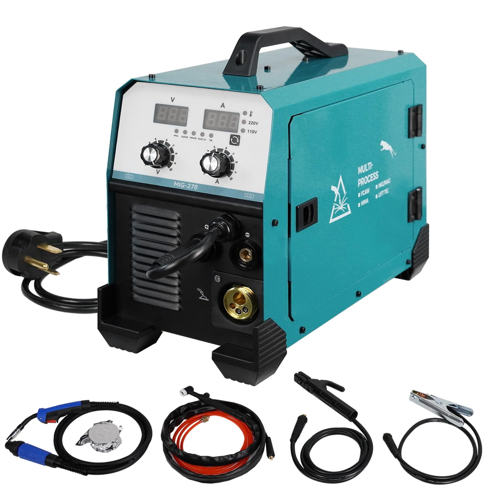 145/270Amp MIG Welder, 110V/220V Flux Core Welder Flux, 3-in-1 MIG/Lift ...