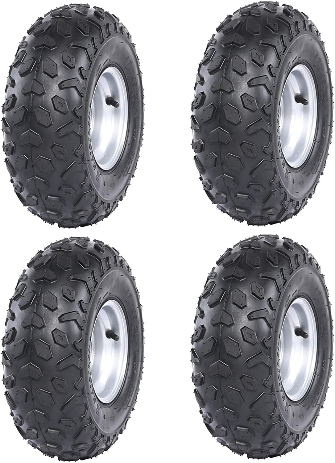 145/70-6 ATV Go Kart Quad Tires and Rims | 4PR Wheels (Set of 4) - Walmart.com