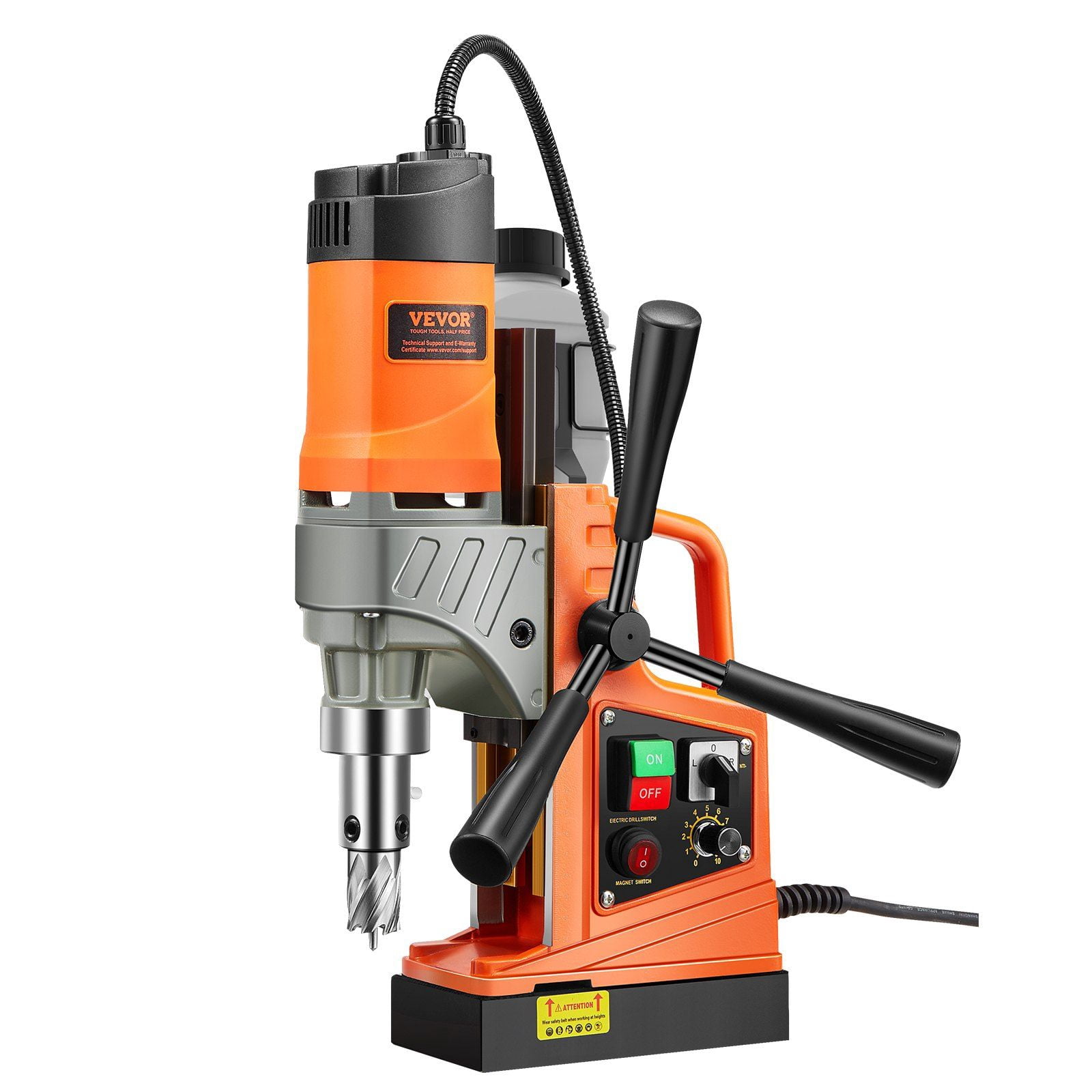 1450W Magnetic Drill Press – 12,800N Magnetic Base, 800 RPM Portable ...