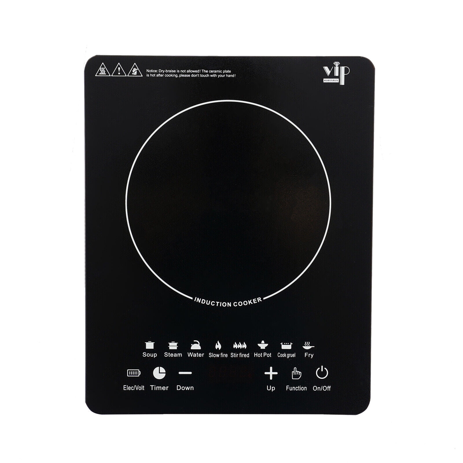 1450W Portable Kitchen Countertop Induction Cooktop Burner Electric Hot ...