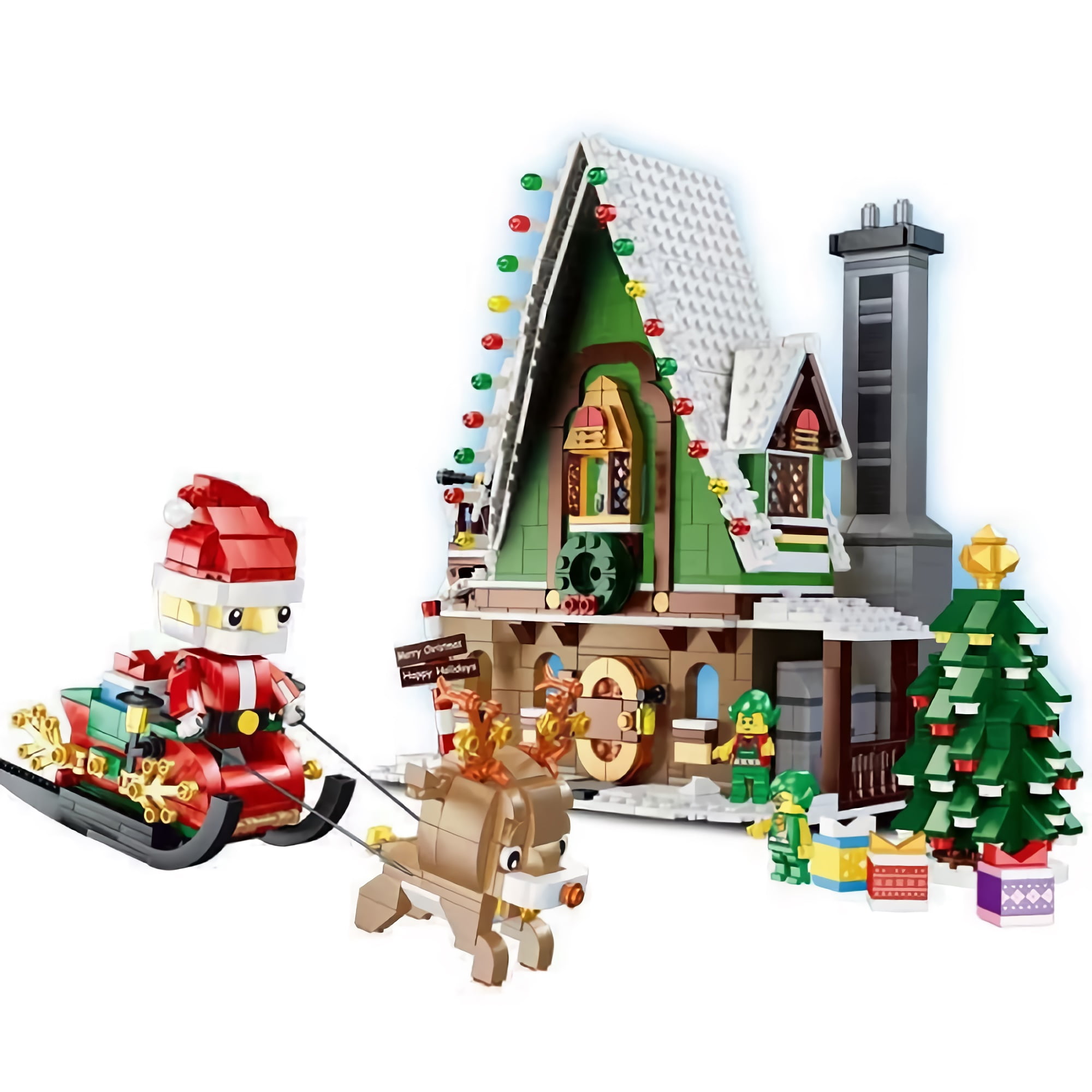1452 Building Blocks, Christmas House Set Building Blocks Set with ...