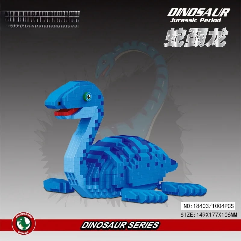 1457pcs+ 16089 16088 Dinosaur Micro Blocks Green Building Toy Classic ...