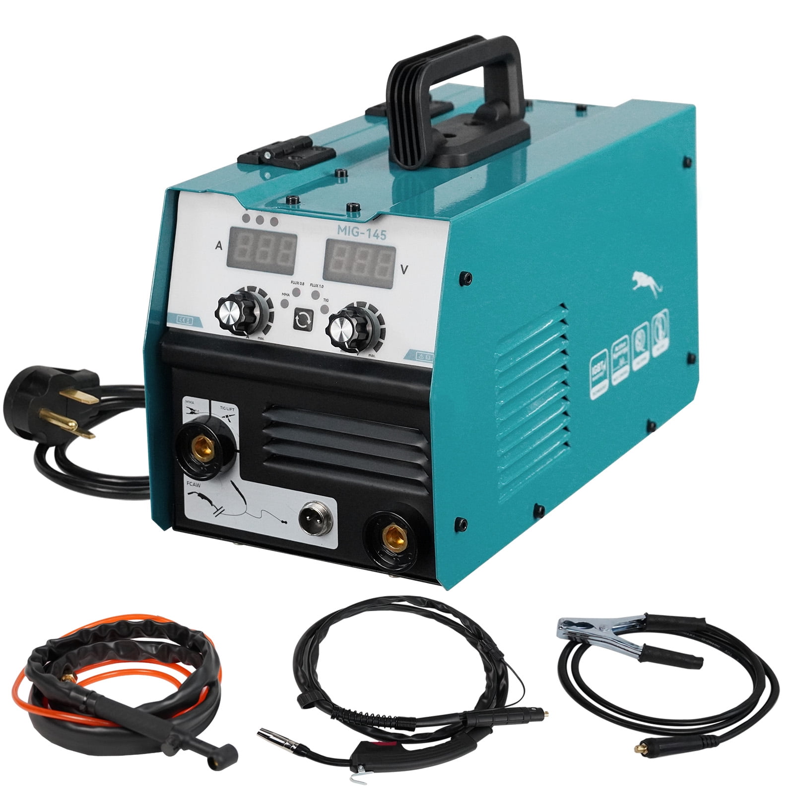 145A/ MIG Welder, 3 in 1 Flux Core Welder MIG/Lift TIG/Stick, Portable ...