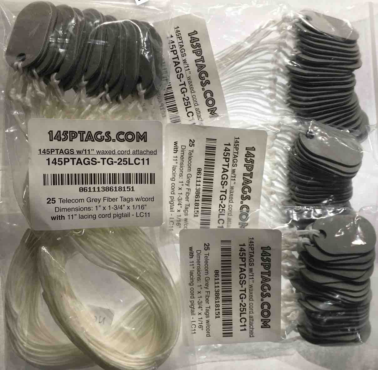 145PTAGS-TG-100LC11 gray fiber tags with Lacing cord attached - Walmart.com